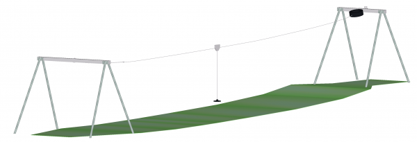 Seilbahn für Spielplätze: Konstruktion aus Stahl, feuerverzinkt. | S.H ...